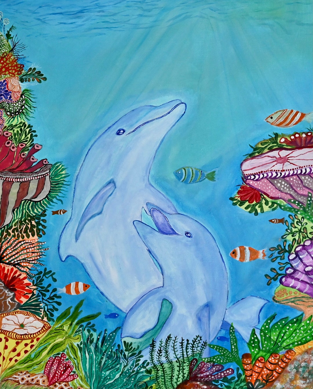 Dancing Fins and Scale , Acrylic Painting , Fish Painting , Fine Art ...