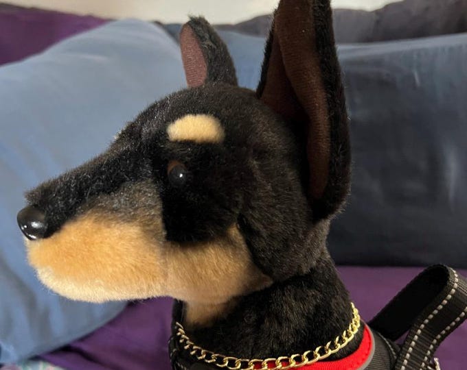 Emotional Support Doberman Pinscher Dog Plush Stuffed Animal ...