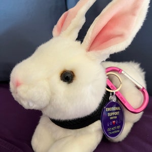 Emotional Support Killer White Bunny Rabbit of Caerbannog Plush Stuffed ...