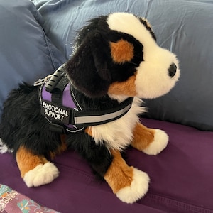 Emotional Support Bernese Mountain Dog Plush Stuffed Animal ...