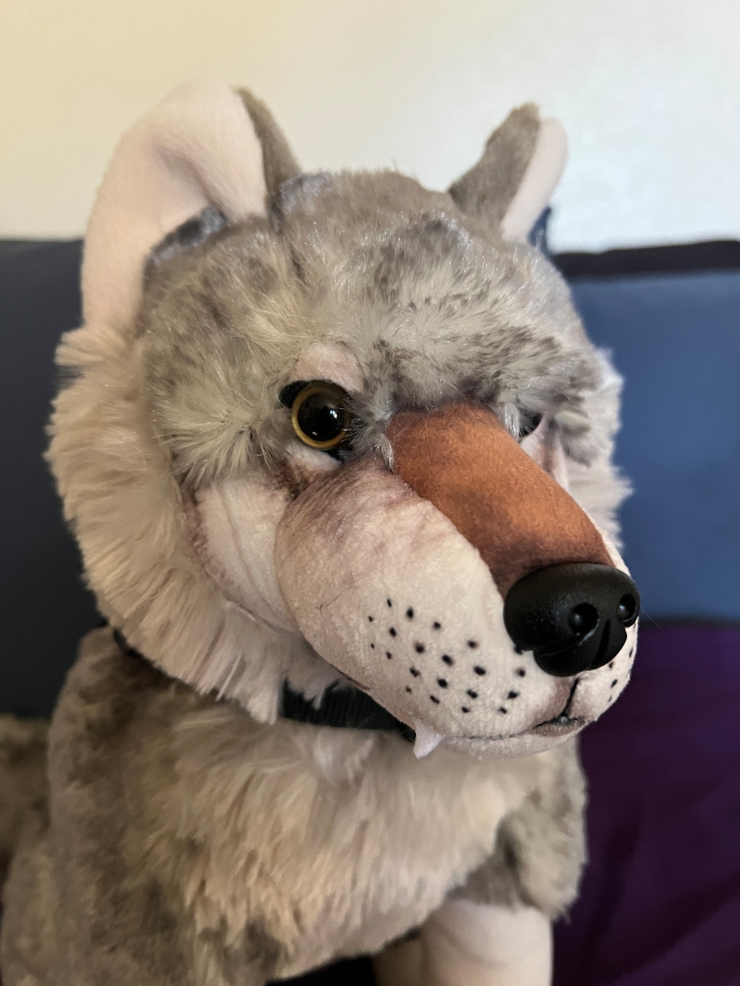 ESSA Big Grey Wolf Emotional Support Plush Stuffed Animal Personalized ...
