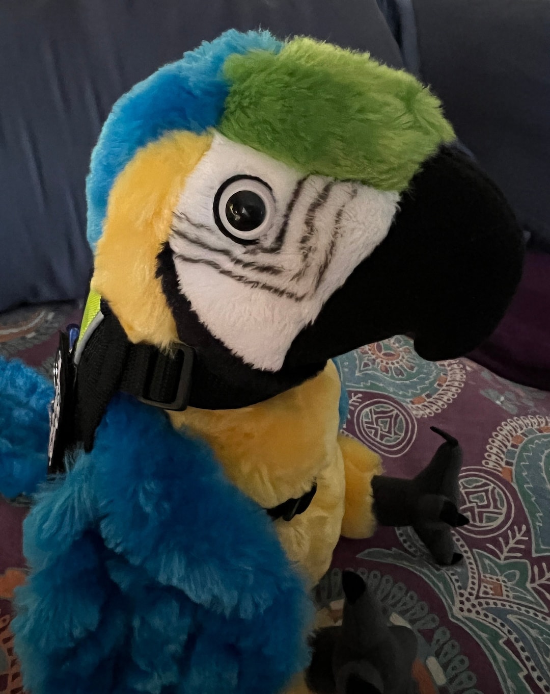 ESSA Parrot Blue Gold Macaw Emotional Support Plush Stuffed Animal ...