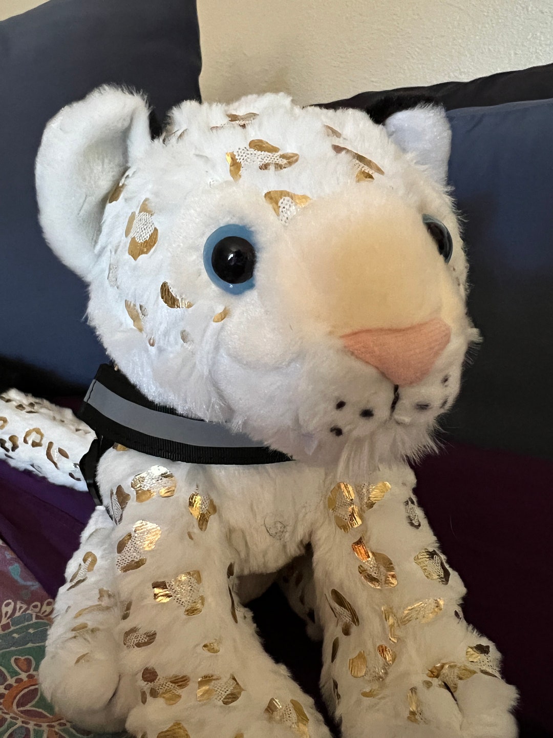 ESSA Cosmic Disco Snow Leopard Emotional Support Plush Stuffed Animal ...