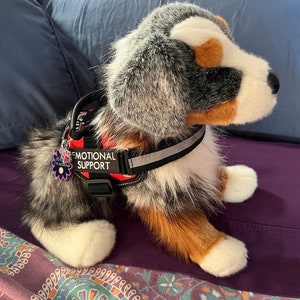 ESSA Australian Shepard Aussie Emotional Support Plush Stuffed Animal ...