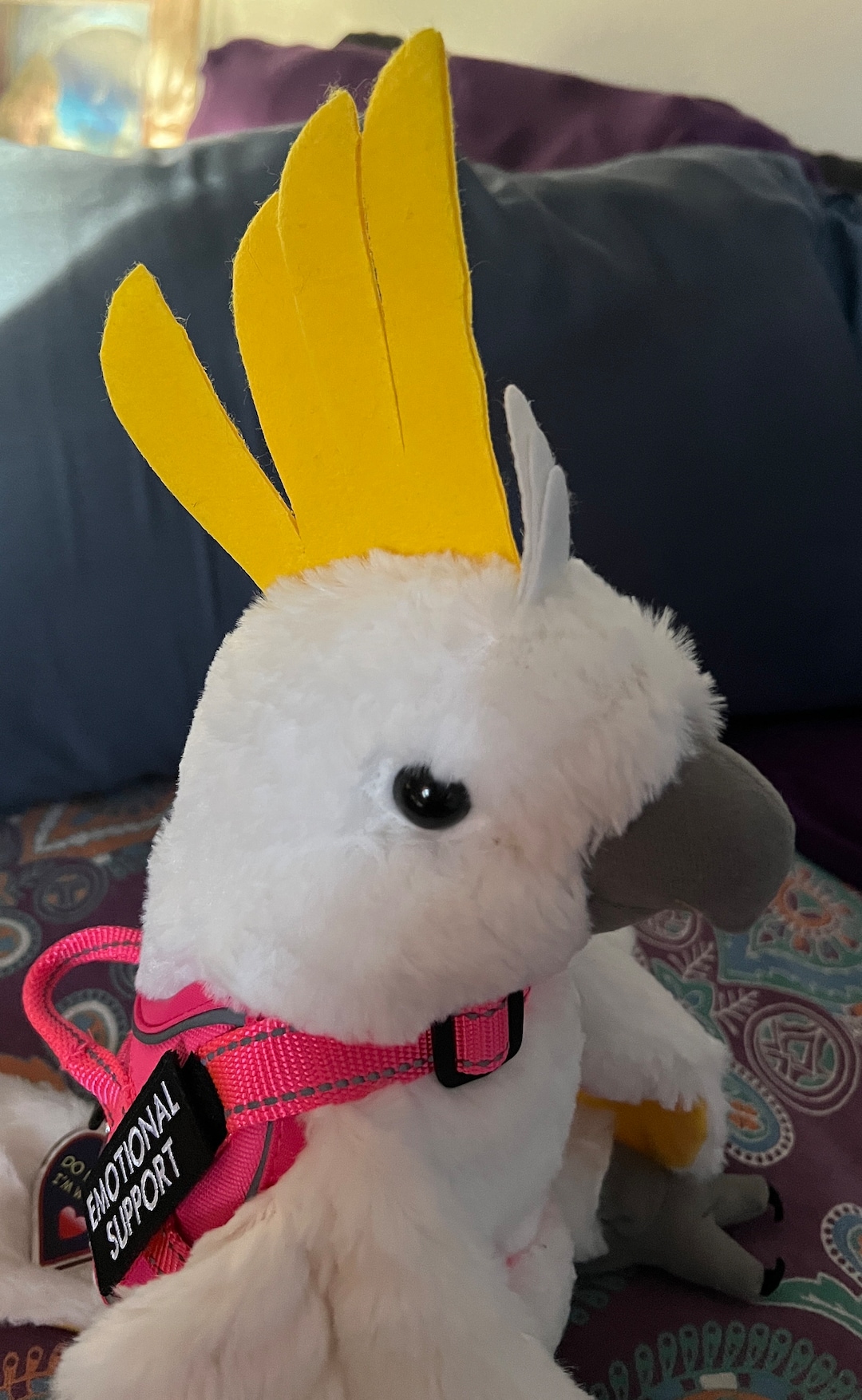Emotional Support Cockatoo Parrot Plush Stuffed Animal Personalized ...