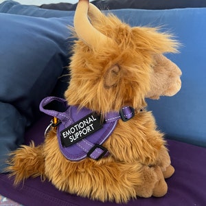 ESSA Highland Cow Emotional Support Plush Stuffed Animal Personalized ...