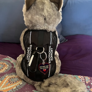 ESSA Big Grey Wolf Emotional Support Plush Stuffed Animal Personalized ...