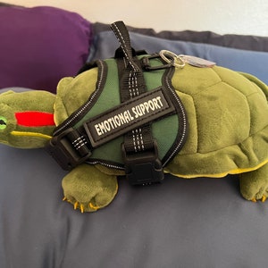 Emotional Support Green Red Eared Slider Turtle Plush Stuffed Animal ...