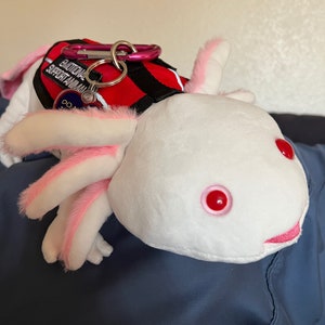ESSA White Axolotl Salamander Emotional Support Plush Stuffed Animal ...