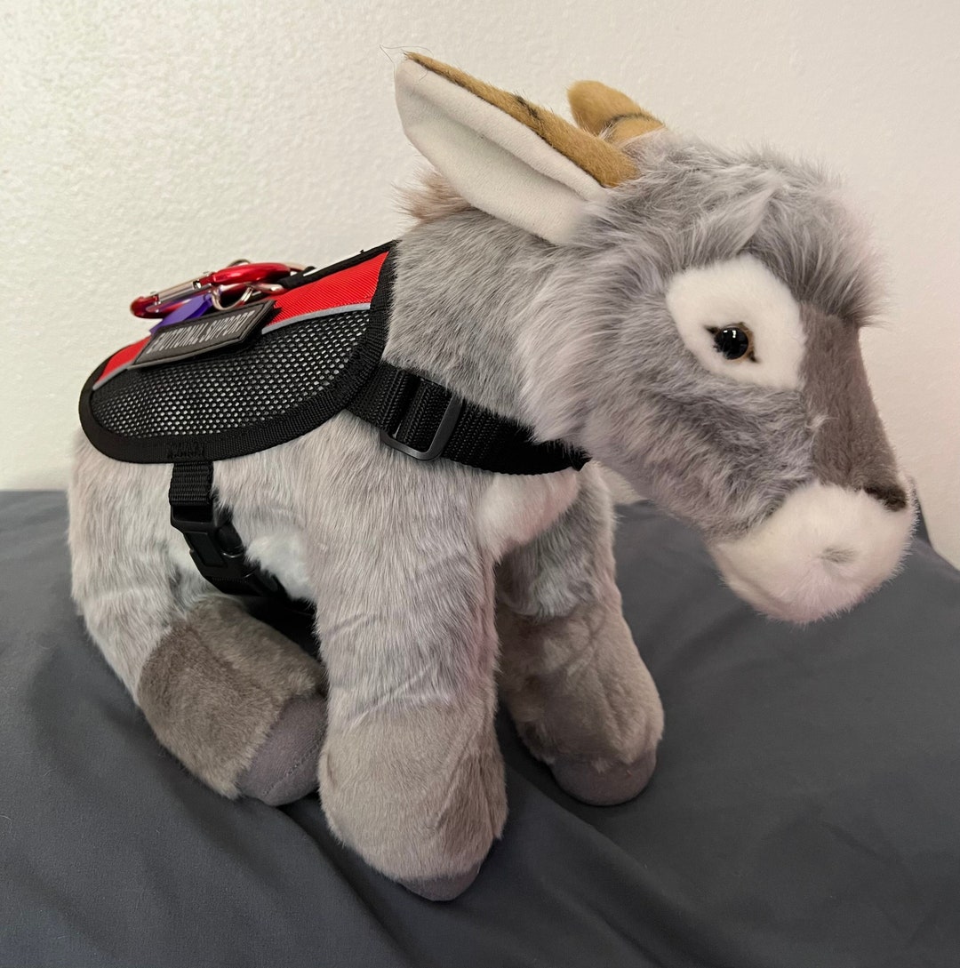 ESSA Donkey Burro Emotional Support Plush Stuffed Animal Toy ...