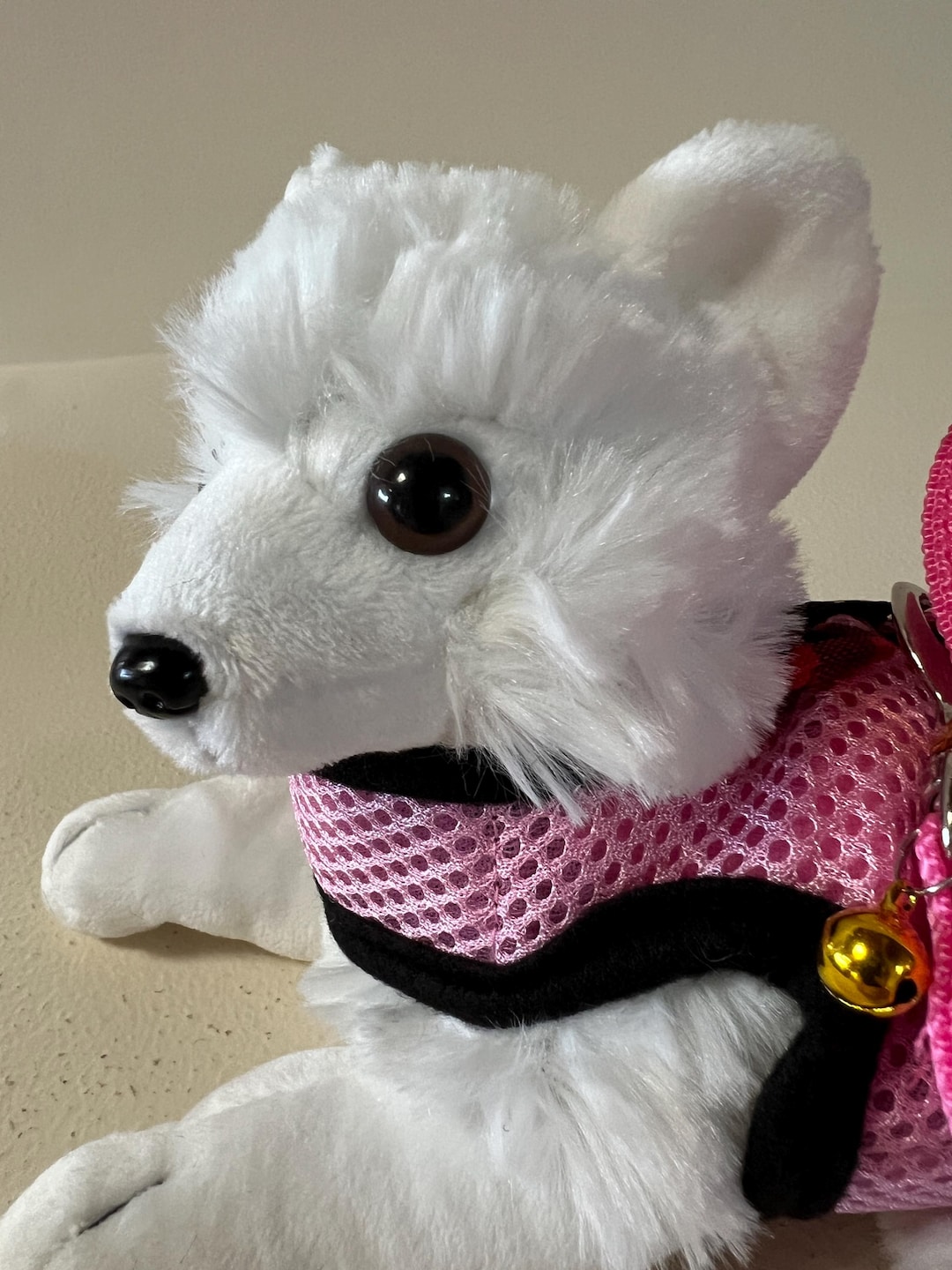 ESSA White Fox Mini Emotional Support Plush Stuffed Animal Personalized ...