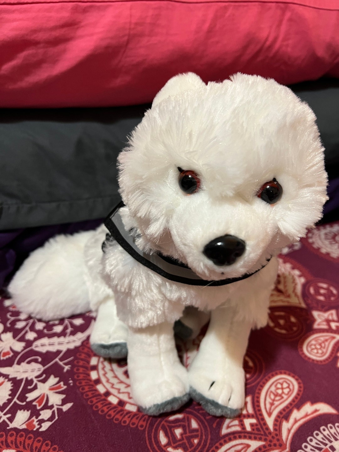 ESSA White Arctic Fox Emotional Support Plush Stuffed Animal ...
