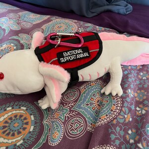 ESSA White Axolotl Salamander Emotional Support Plush Stuffed Animal ...