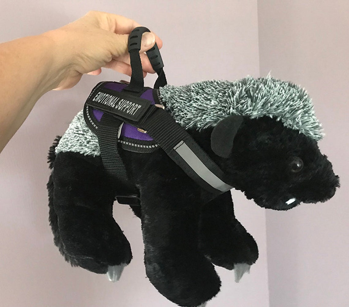 Emotional Support Honey Badger Stuffed Animal Plushie Toy | Etsy