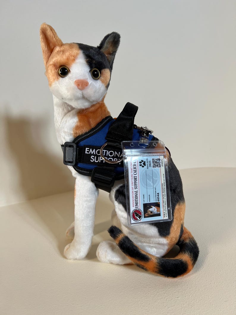 ESSA Calico Cat Emotional Support Plush Stuffed Animal Personalized ...