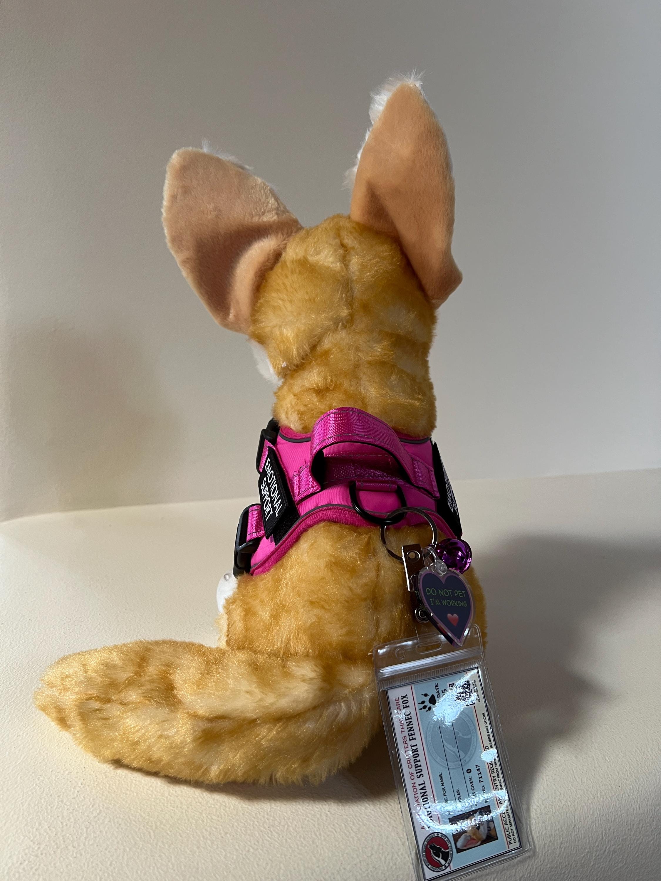 ESSA Big Fennec Fox Emotional Support Plush Stuffed Animal Personalized ...
