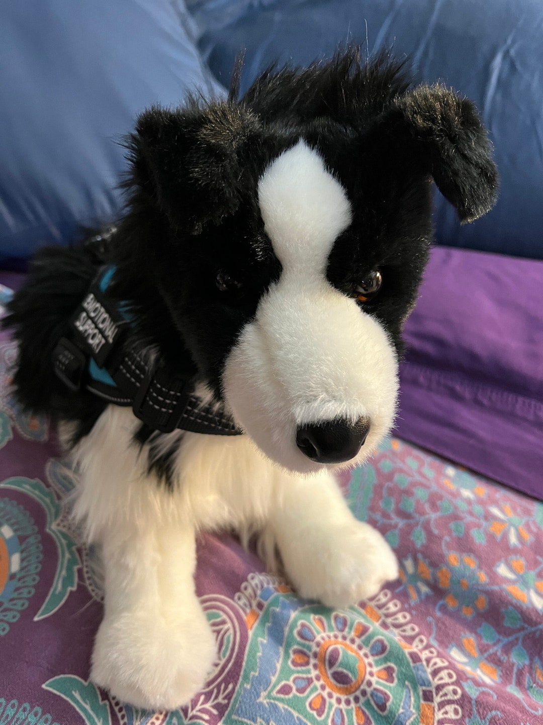 Emotional Support Border Collie Dog Plush Stuffed Animal Personalized Gift Toy Etsy UK