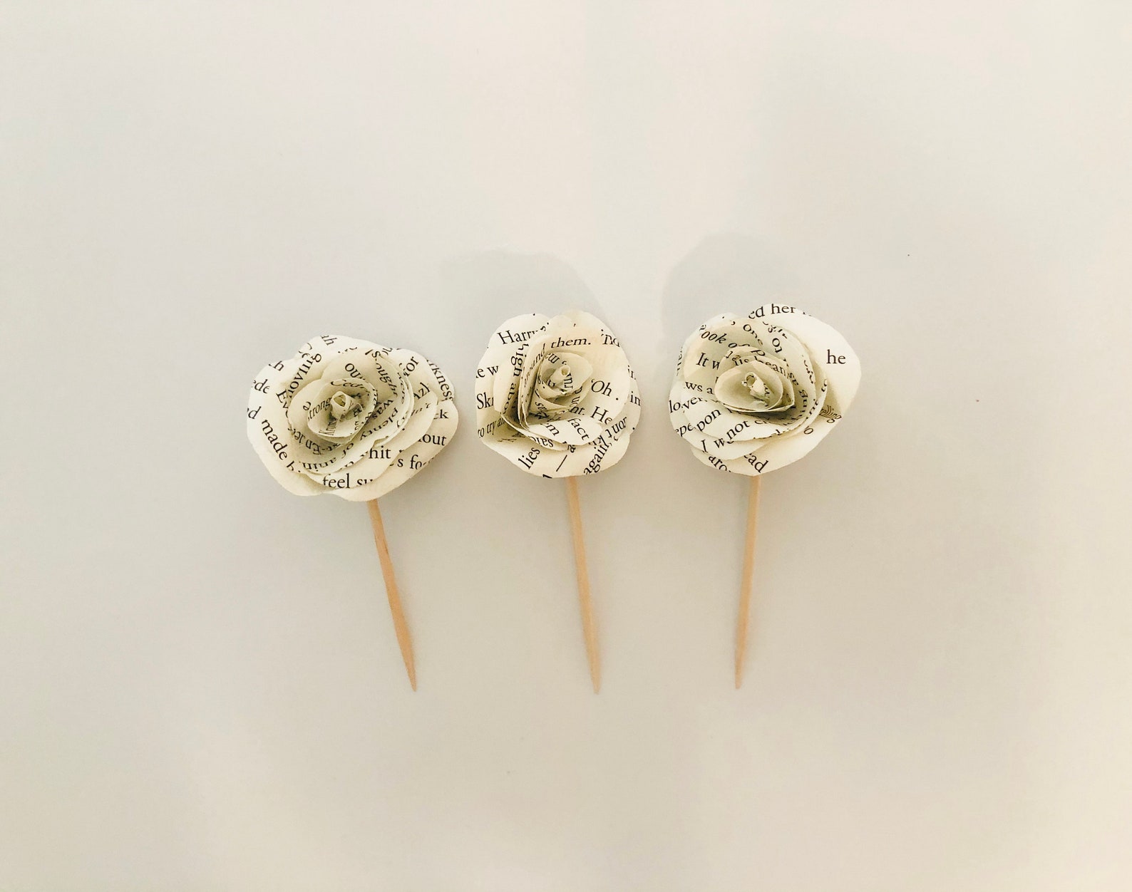 Cupcake Topper • Toothpick Topper • Book Page Topper • Book Page Party ...