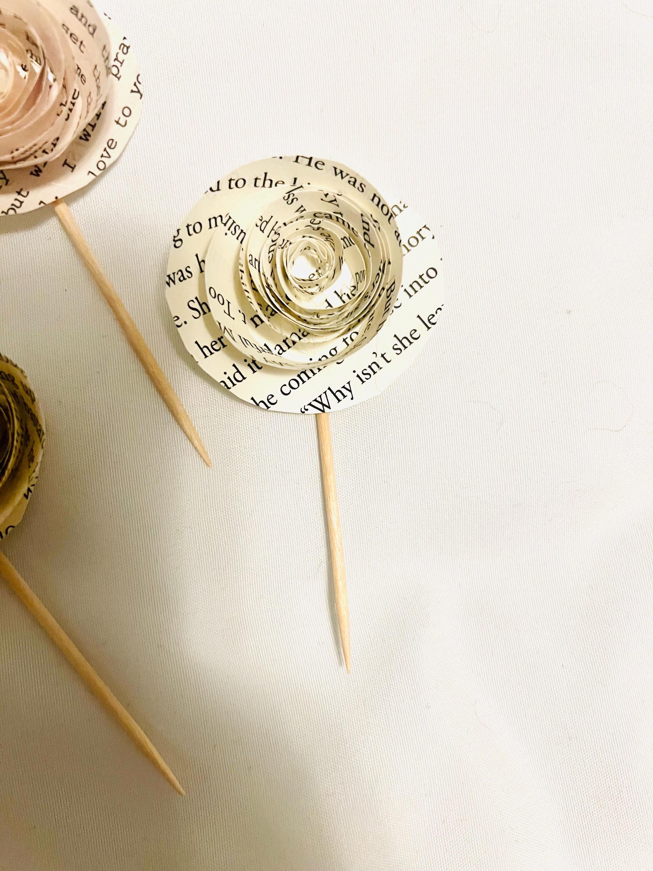 Cupcake Topper • Toothpick Topper • Book Page Topper • Book Page Party ...