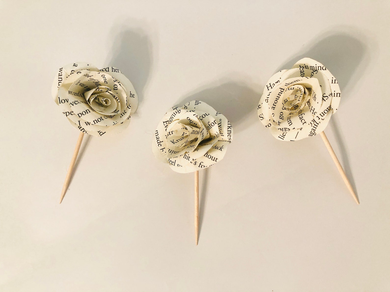 Cupcake Topper • Toothpick Topper • Book Page Topper • Book Page Party ...