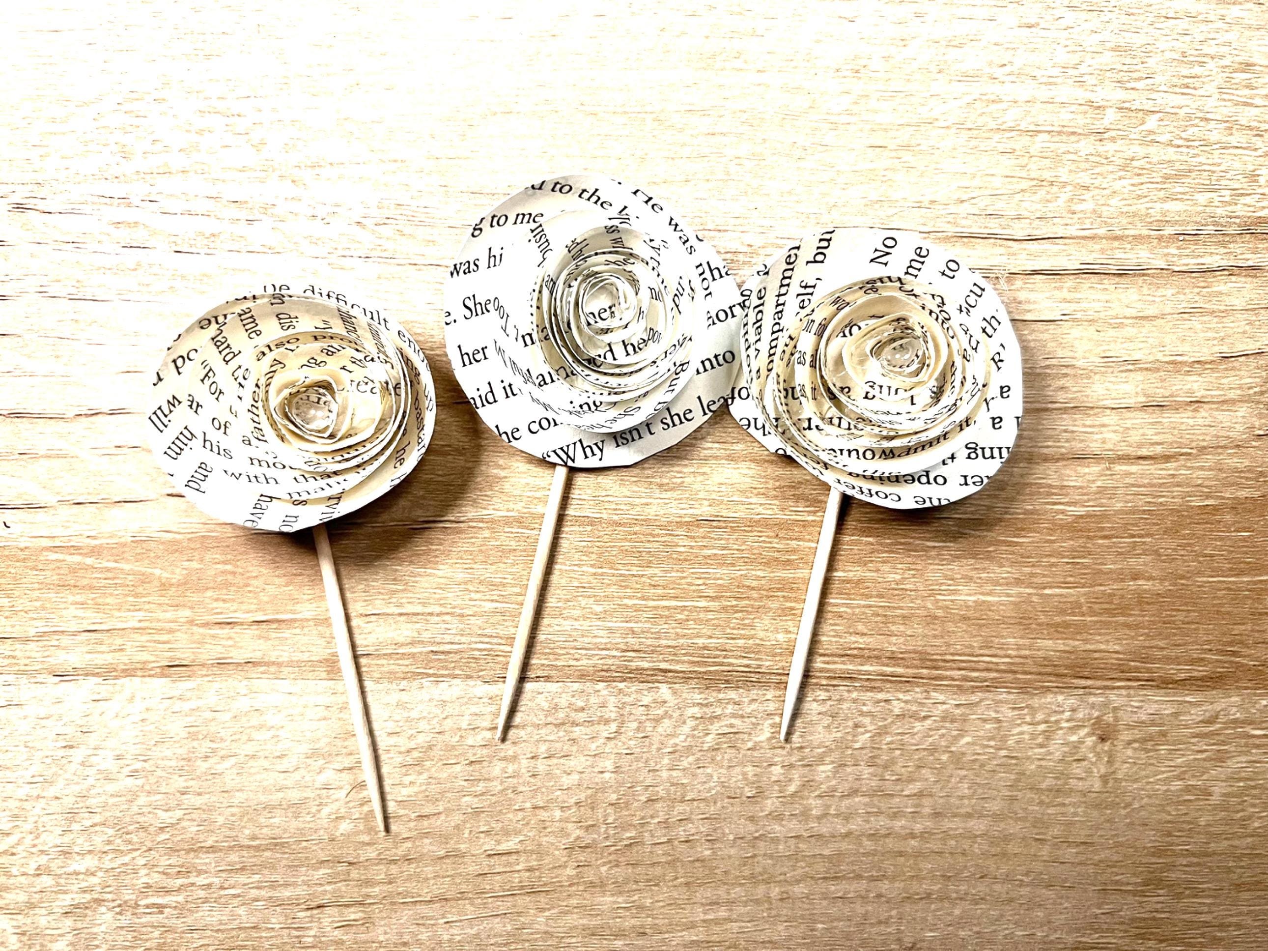 Cupcake Topper • Toothpick Topper • Book Page Topper • Book Page Party ...