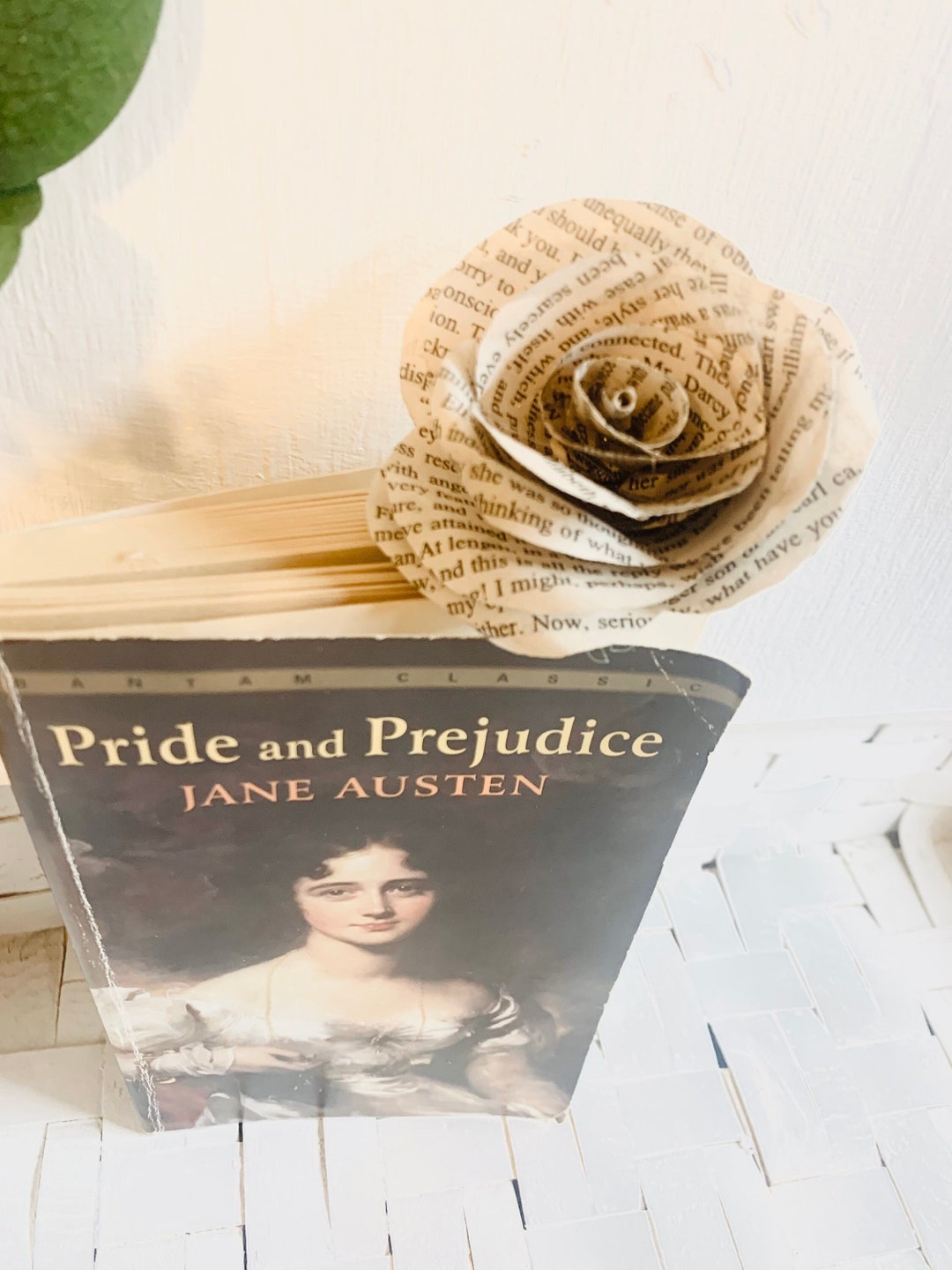 Book Page Rose Book Decor Book Page Decor Vintage Book Page Rose Book ...