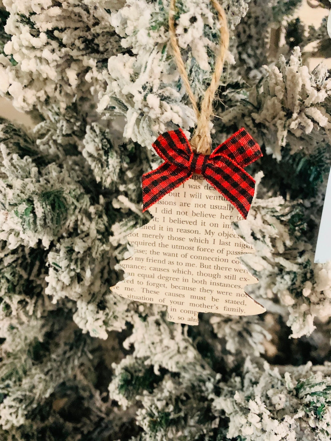 Mini Book Christmas Tree Ornament Book Lover Gift Unique Christmas ...