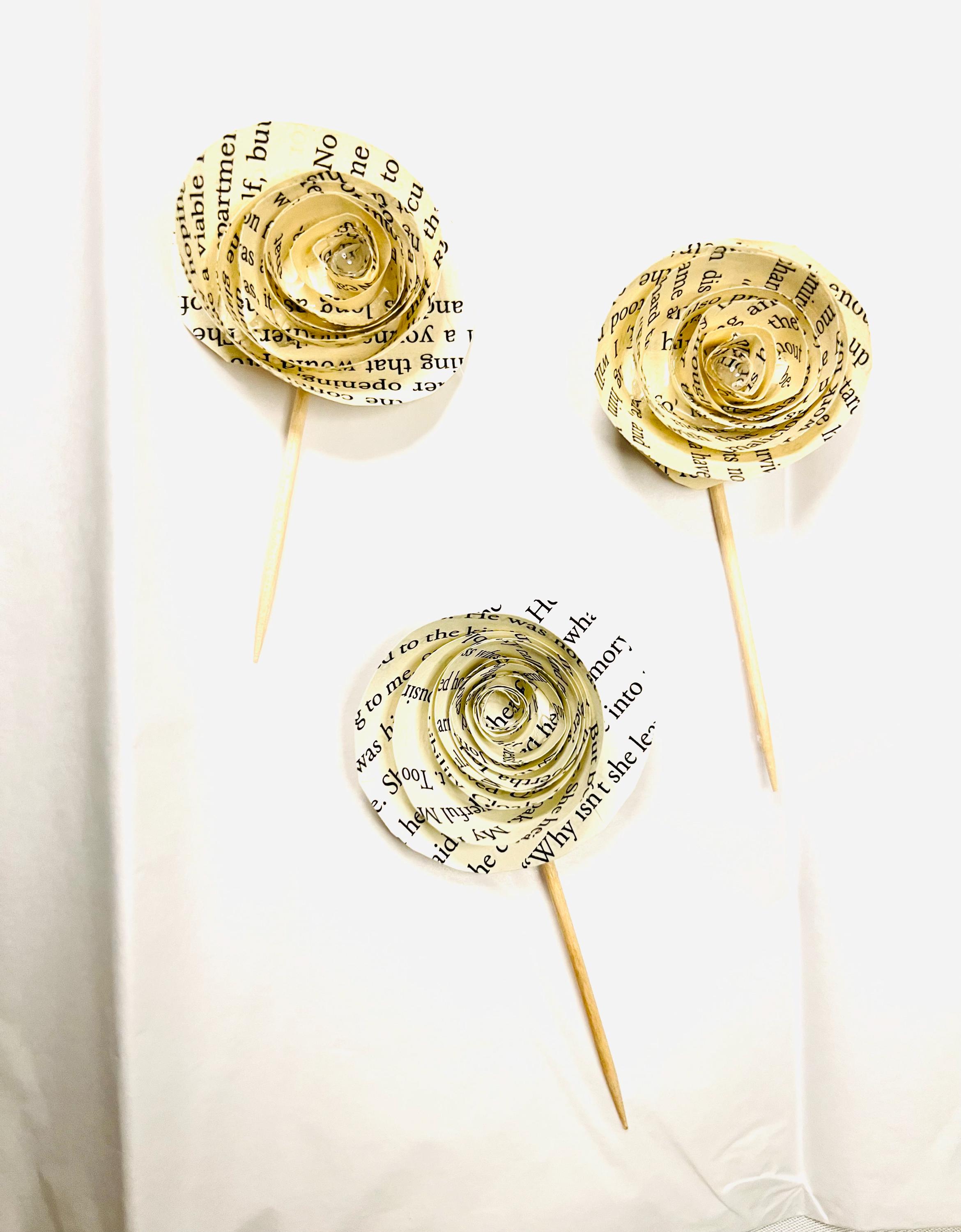 Cupcake Topper • Toothpick Topper • Book Page Topper • Book Page Party ...