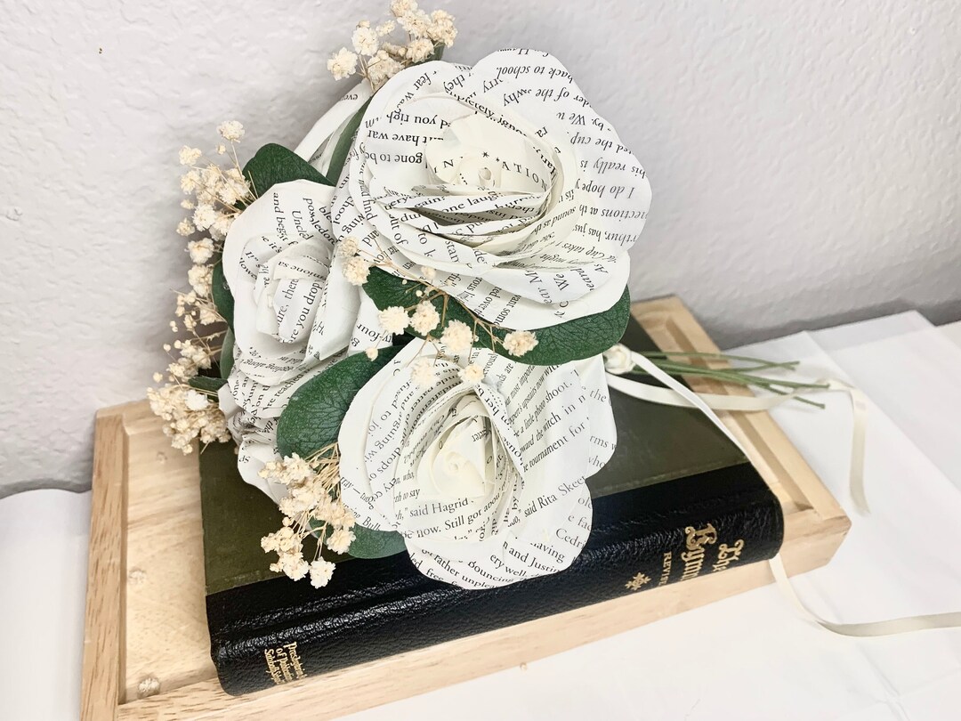 Book Page Rose Book Decor Book Page Decor Vintage Book Page Rose Book ...