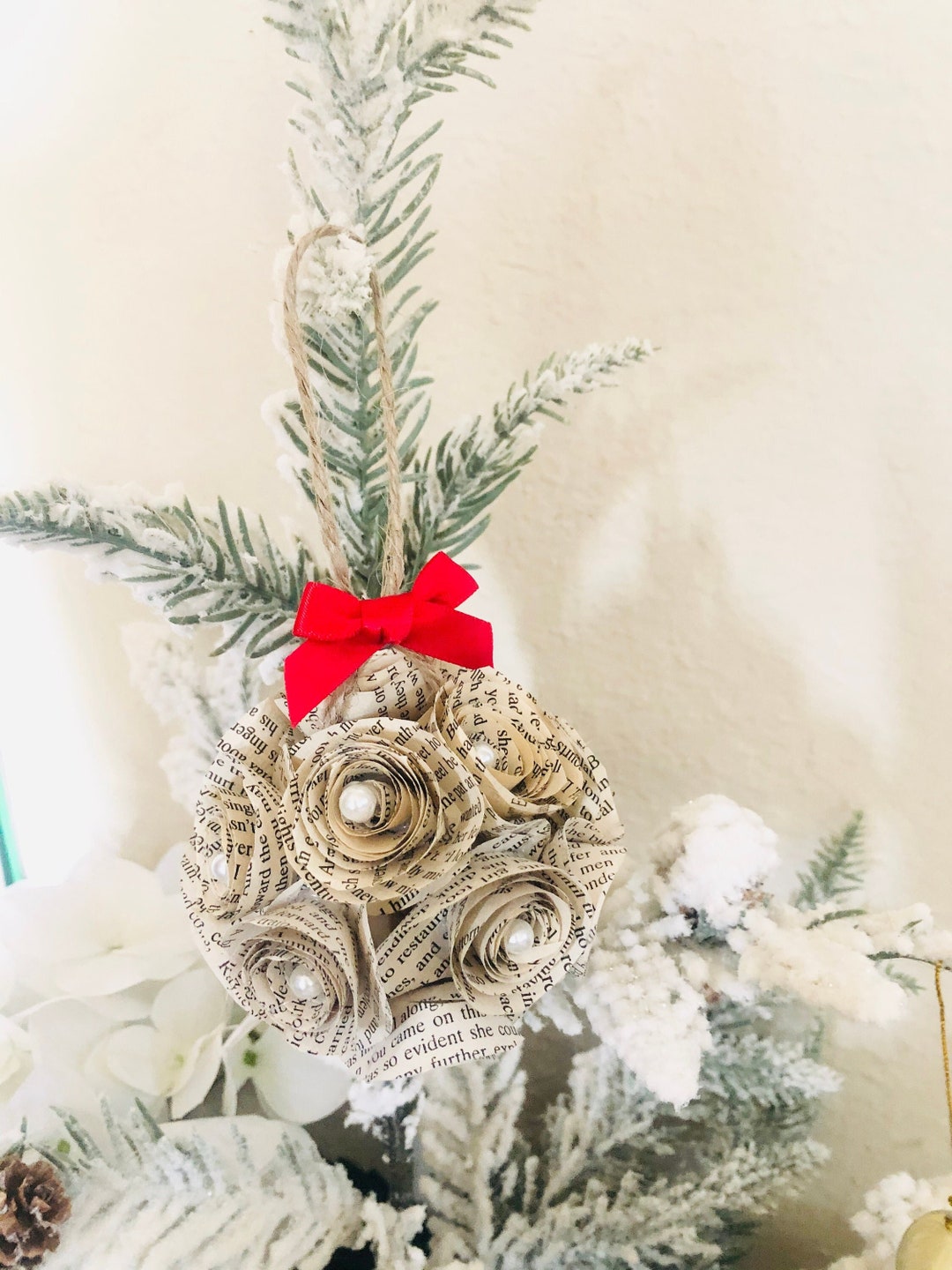 4” Book Page Ornament | Christmas Decor | Gift | Christmas Tree ...