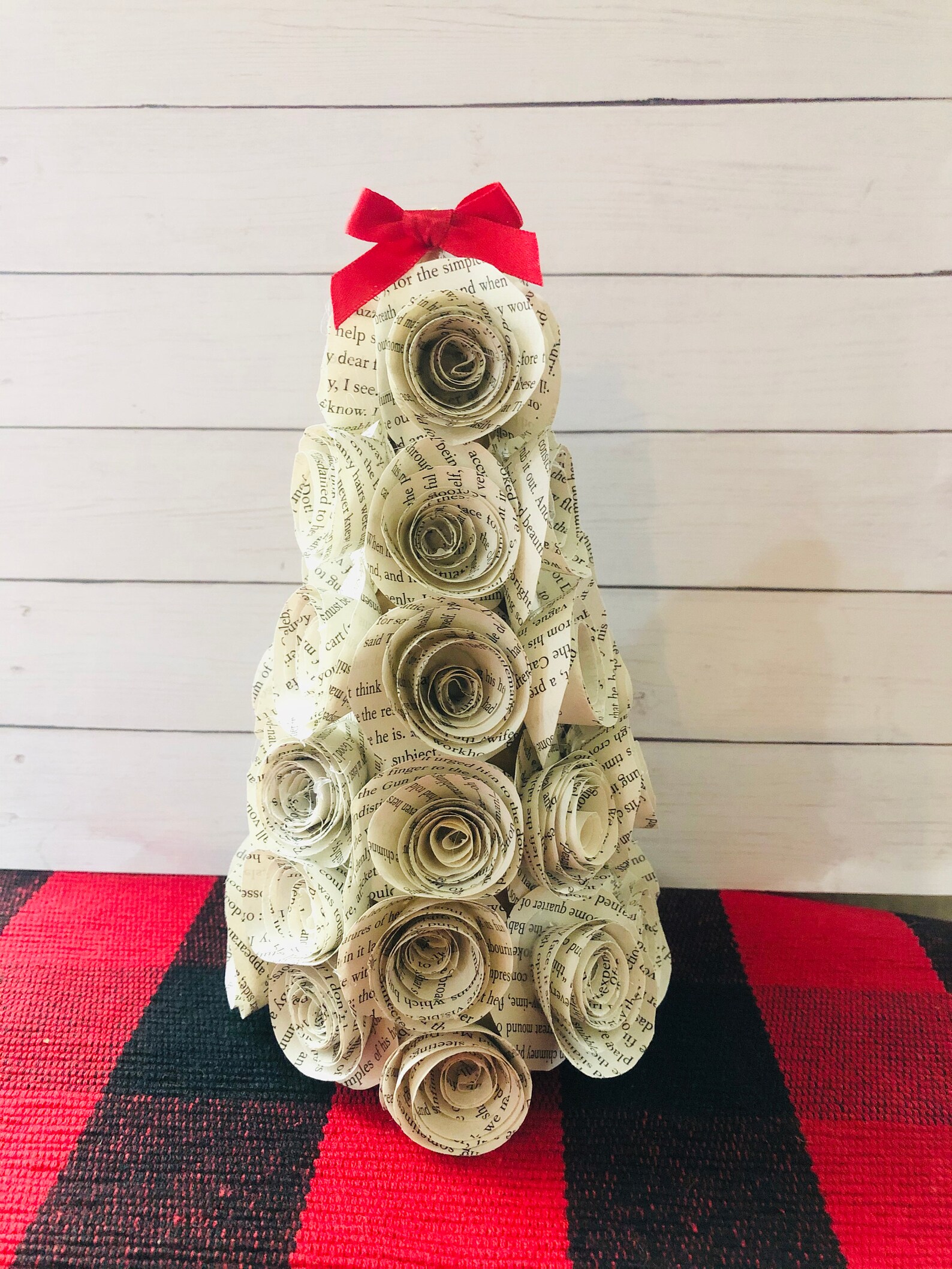 Book Page Christmas Tree | Book Page Tree | Christmas Decor | Book ...