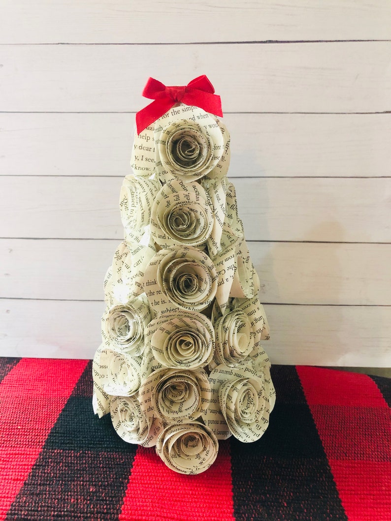 Book Page Christmas Tree | Book Page Tree | Christmas Decor | Book ...