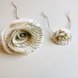 Book Page Roses | Book Page Decor | Book Page Centerpieces | Book Lover ...