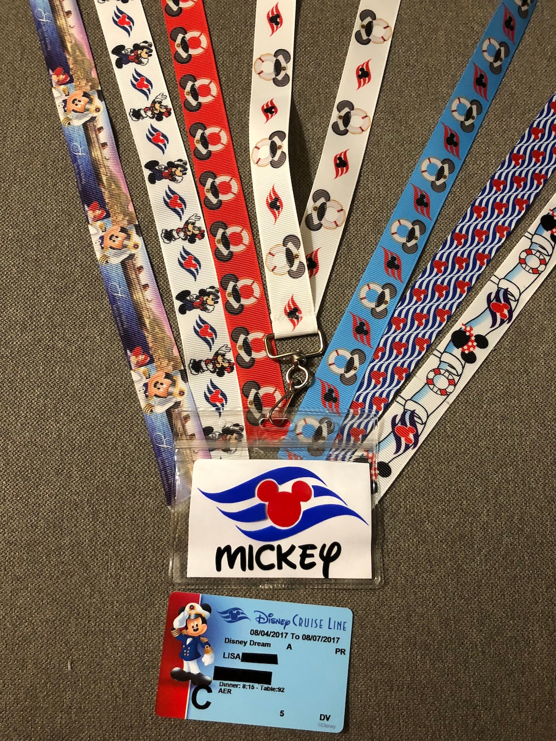 Lanyard & Badge Set DCL Disney Cruise; Key to the World - Etsy