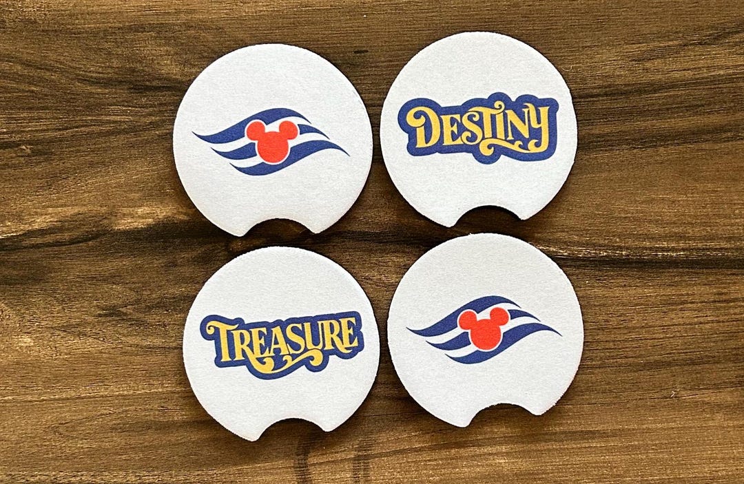 DCL Car Coaster Set for Cup Holders, Fish Extender Gift Exchange Disney ...