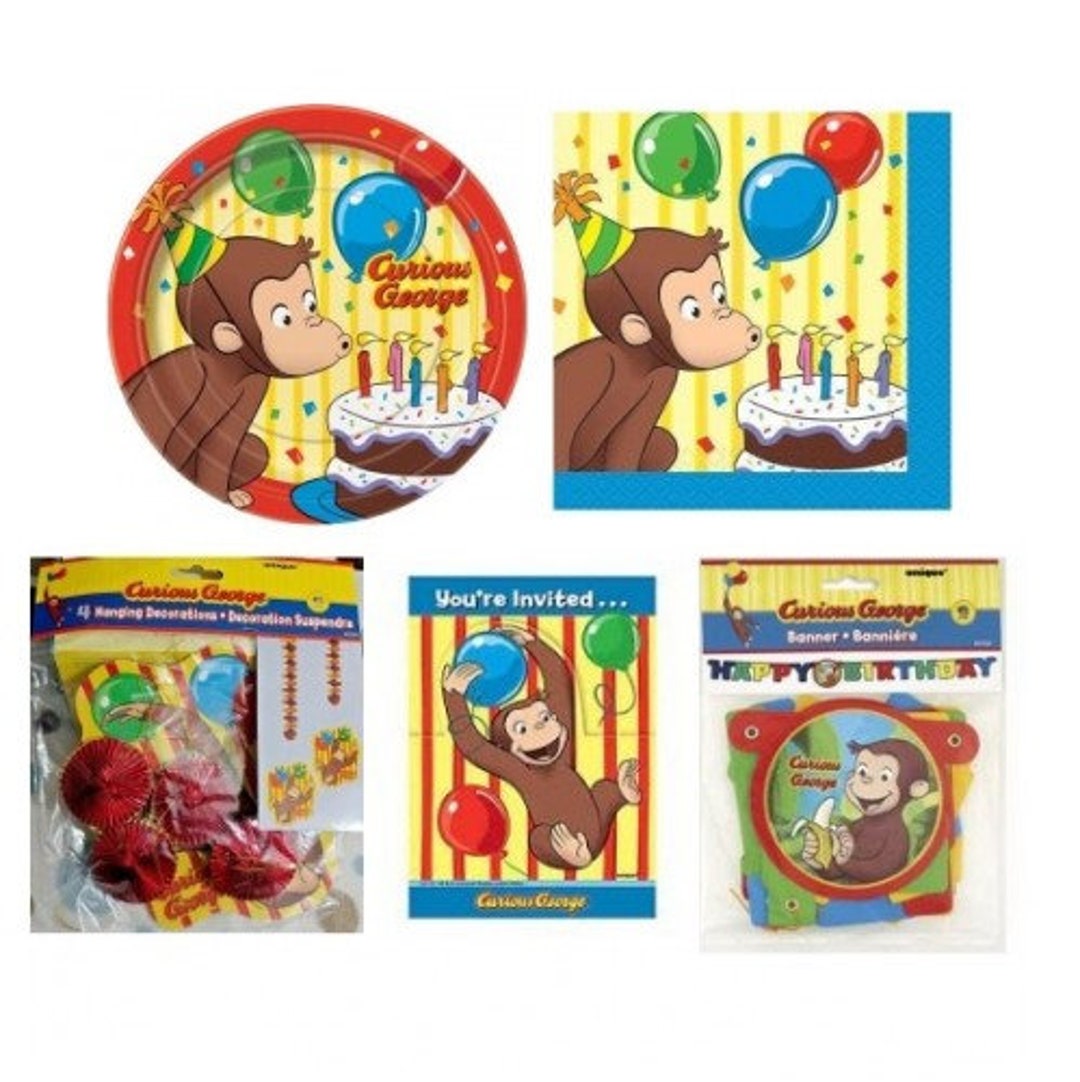 Curious George Party Supplies and Balloons , U Pick - Several Options ...