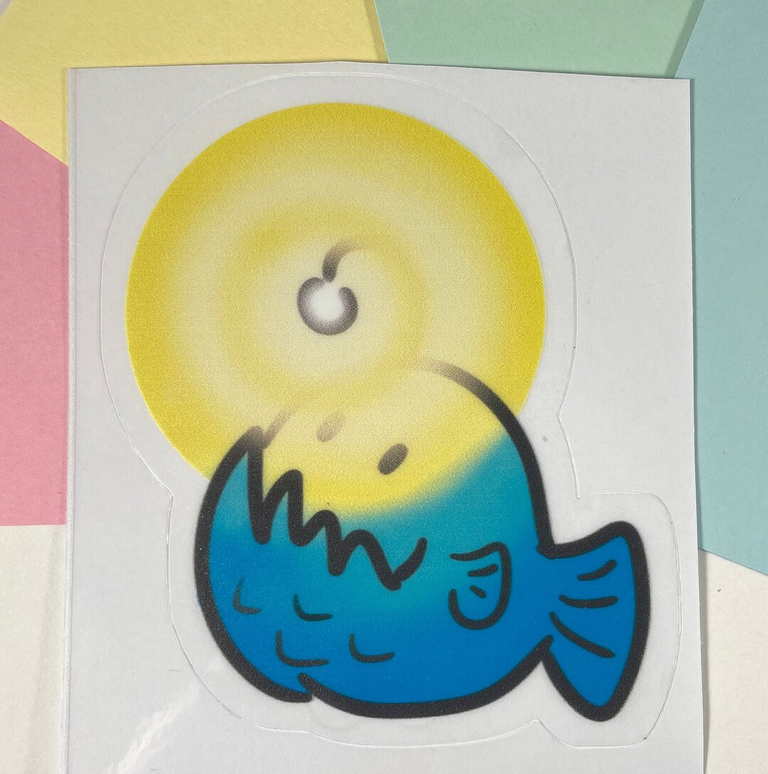 Cute Angler Fish Vinyl Sticker Decal - Etsy
