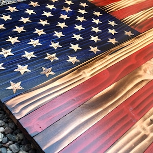 Rustic American Wood Flag - Etsy