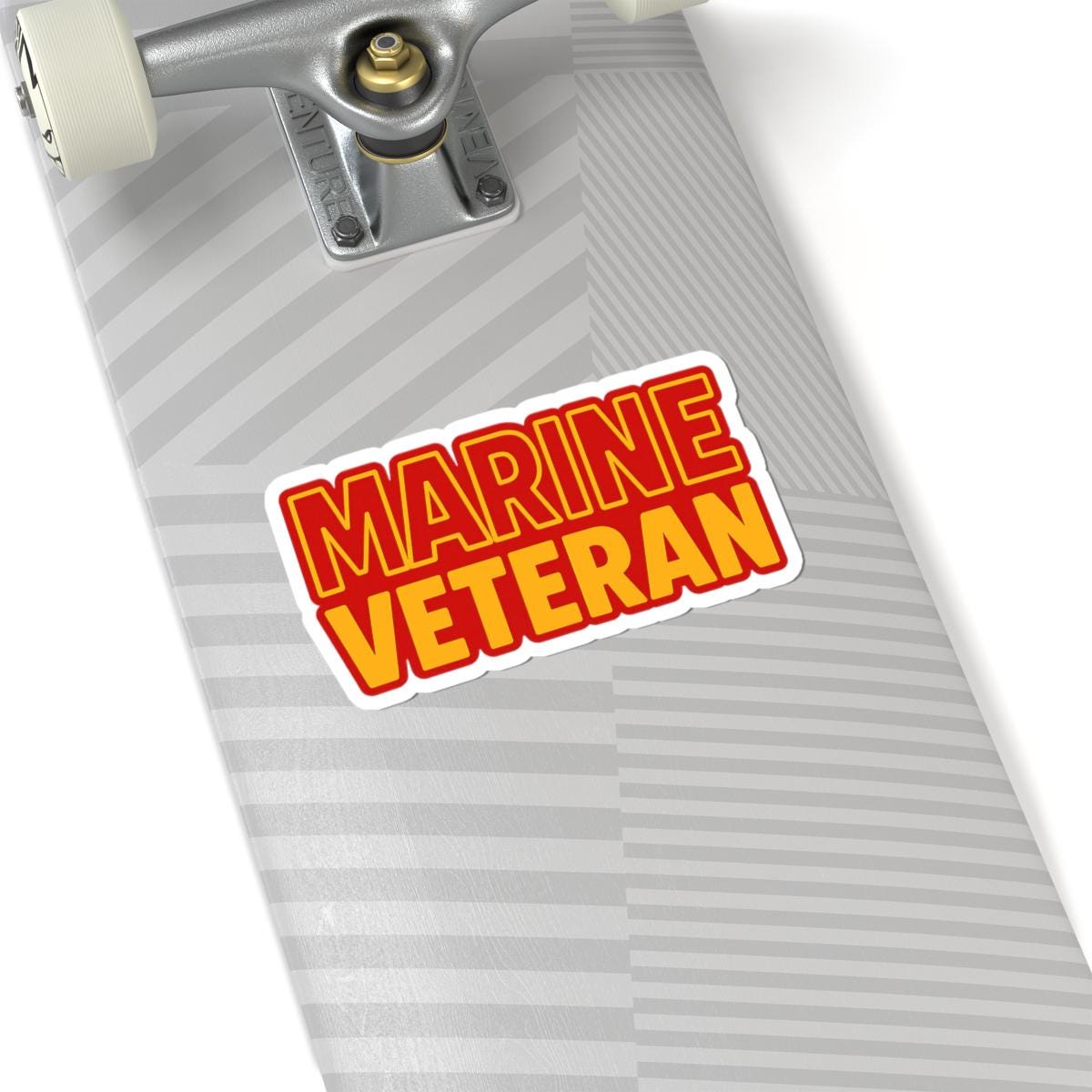 Marine Veteran Sticker, Bold Scarlet and Gold Military Pride Decal - Etsy
