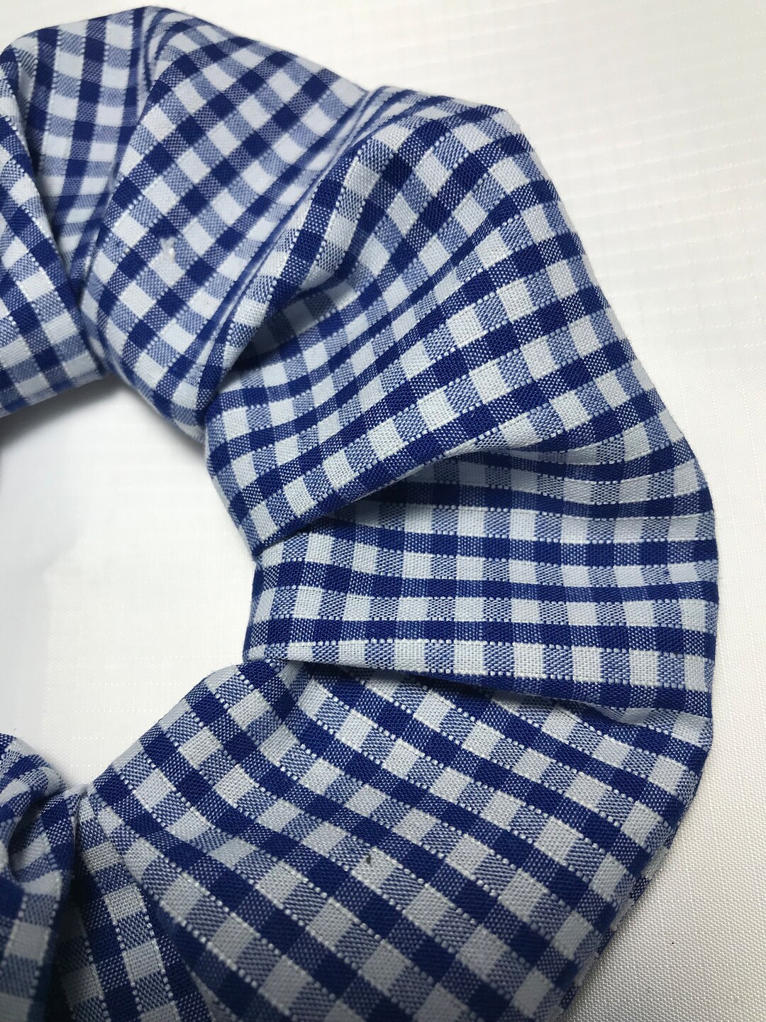 Handmade Hair Scrunchie Blue & White Gingham, Bobble - Etsy UK
