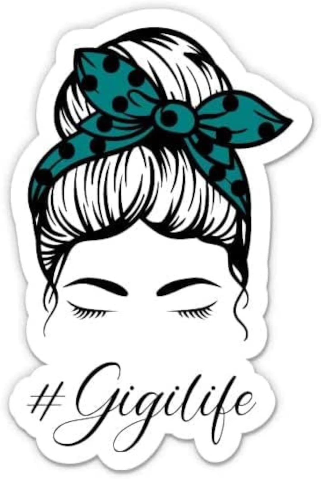 Gigi Life #gigilife Stickers - Grandma Cute Trendy Vinyl Sticker Decal ...