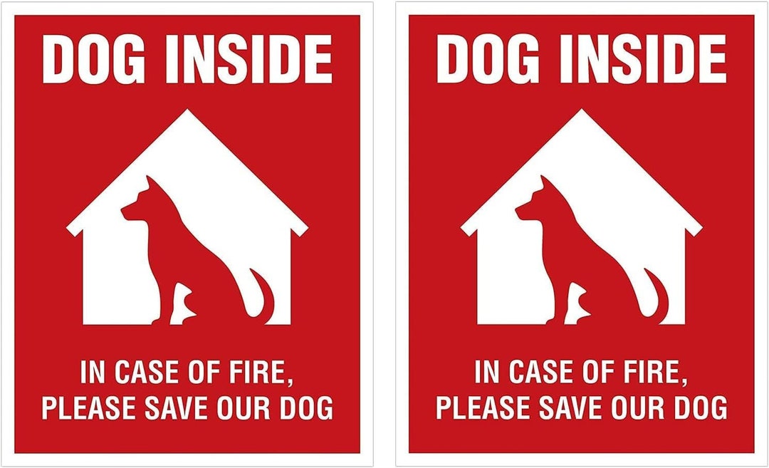 Dog Inside Vinyl Sticker Decal - Dog Alert Safety Window Sign - Car ...