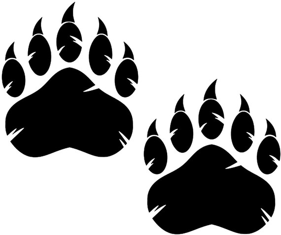 K&Y 2-count Grizzly Bear Claw Decal Sticker Black Car | Etsy