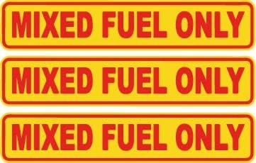 Outdoor/indoor MIXED FUEL ONLY Sign Label Sticker Decal for Oil Gas ...