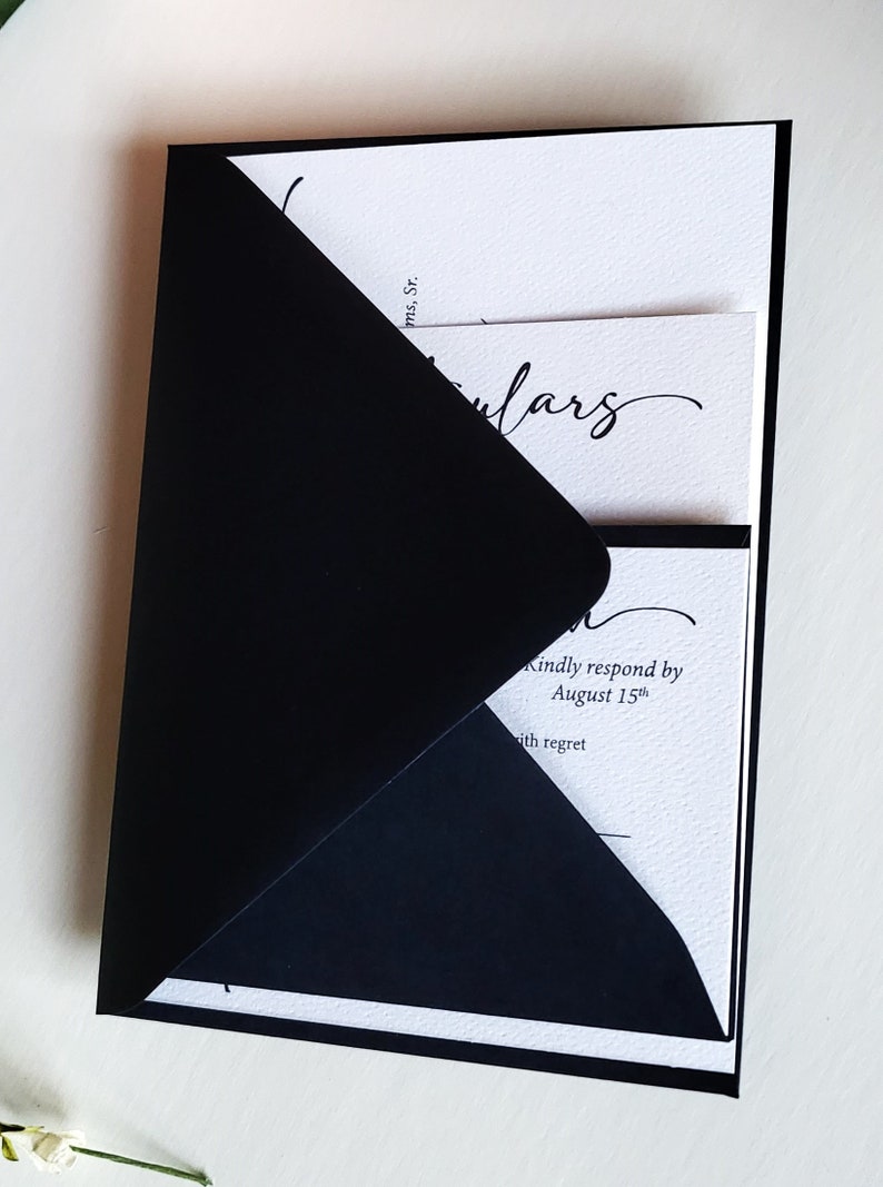 Elegant Simple Modern Wedding Invitation Set - Etsy