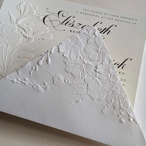 Embossed Event Invitation Envelopes, Wedding Envelopes, Floral Designs ...