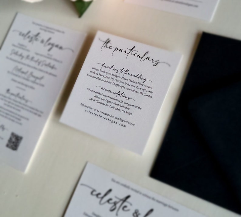 Elegant Simple Modern Wedding Invitation Set - Etsy