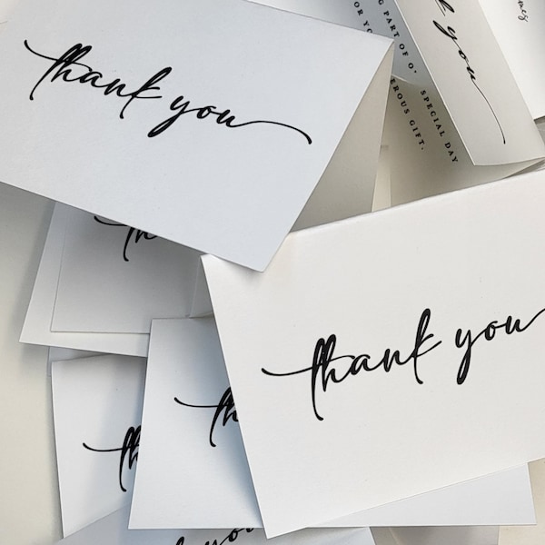 Thank You Card With Customized Inside Message - Etsy