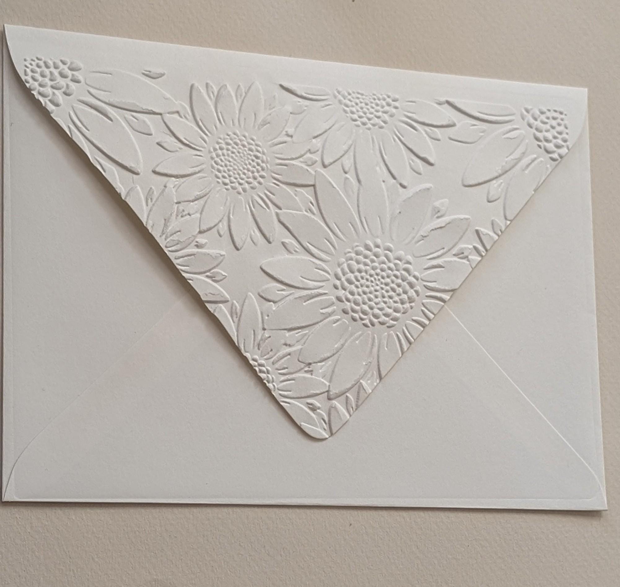 Embossed Event Invitation Envelopes, Wedding Envelopes, Floral Designs ...