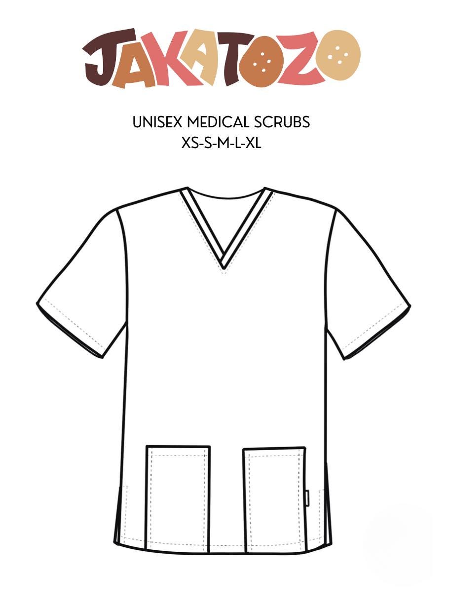 Unisex Scrubs DIGITAL Sewing Pattern With YT Video Tutorial - Etsy